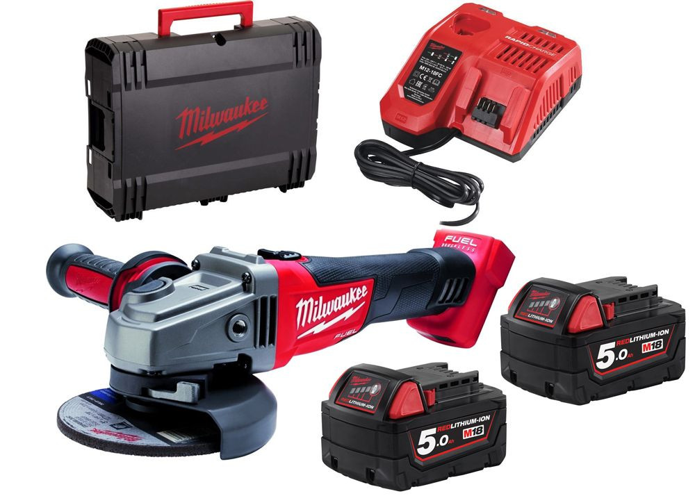 Milwaukee M18 FSAG125XB-502X aku. ugaona brusilica, 18V, 2x5Ah (4933478430)