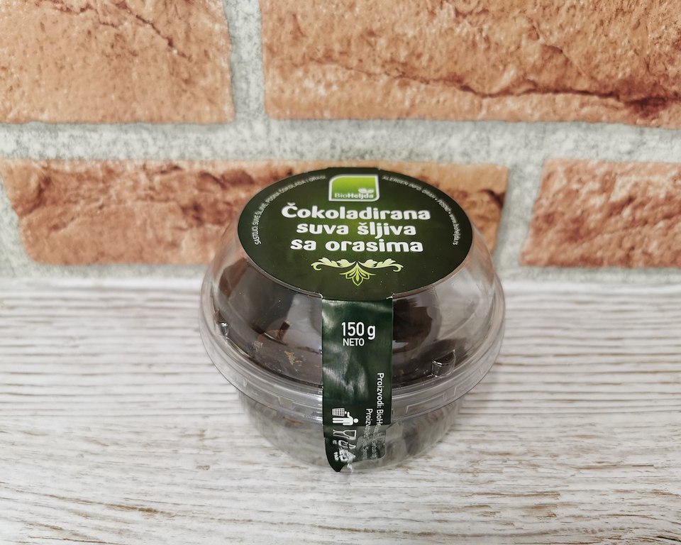 Čokoladirane suve šljive sa orasima 150g