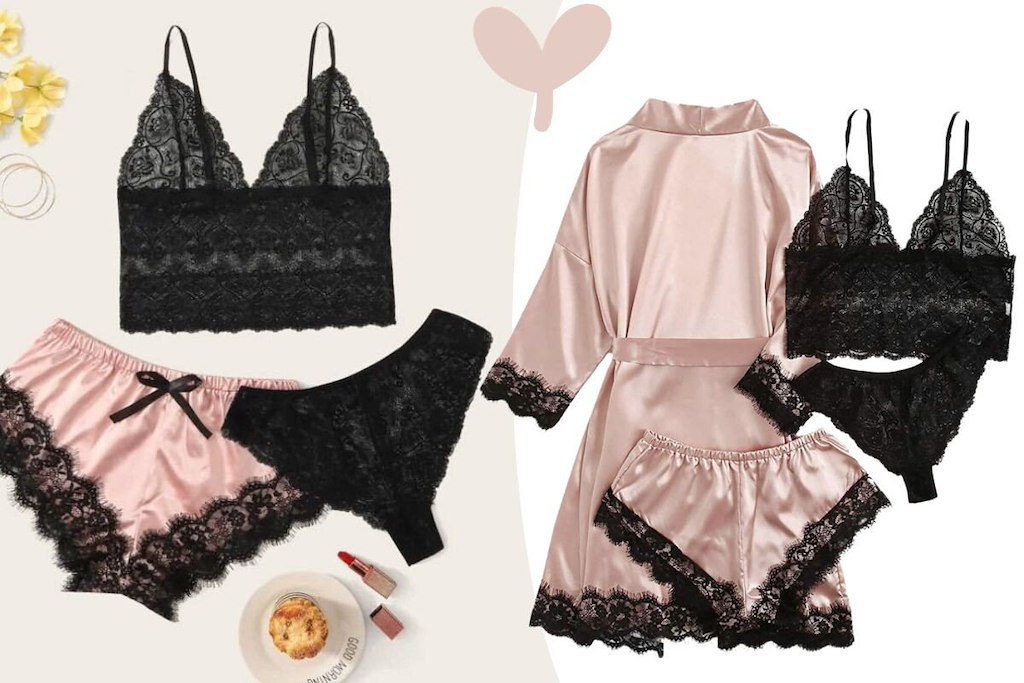 FloralNightWear 4-delni set za spavanje