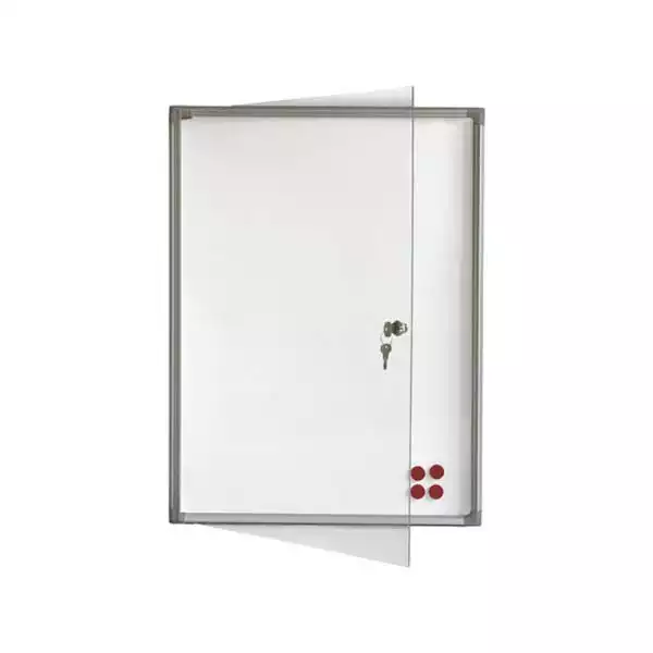 2x3 Tabla oglasna 2x3 GS46 6xA4 bela magnetna,sa vratima i ključem 73X68 ( B759 )