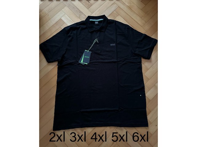 Hugo Boss crna muska majica sa kragnom XXL - 6XL HB48
