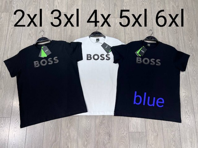 Hugo Boss bela muska majica XXL 3XL 4XL 5XL 6XL HB42