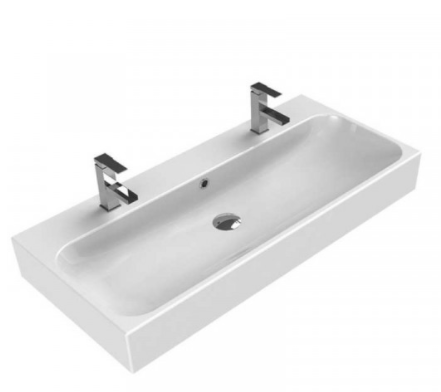 Lavabo | Turkuaz Ceramic - Pinto 100cm Sa Dve Rupe