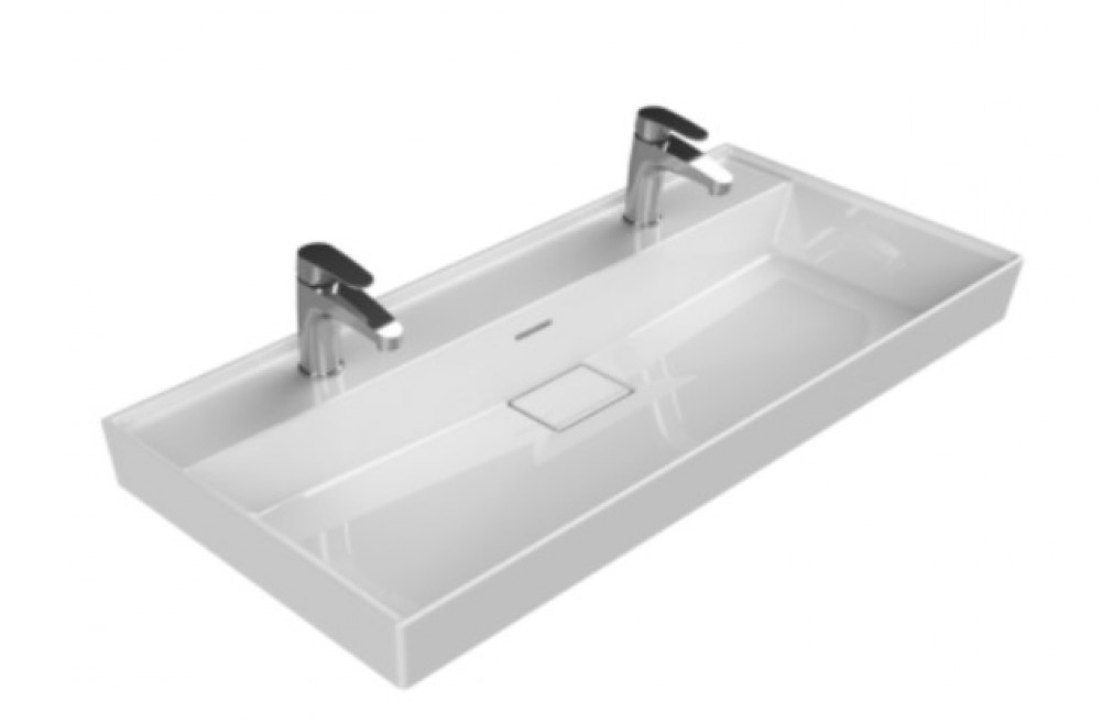 Lavabo | Turkuaz Ceramic - Sharp 100cm Dve Slavine