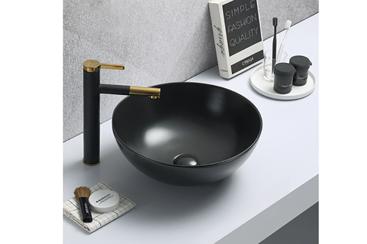 Lavabo | Minotti - Nadgradni - Crni Mat - Slim