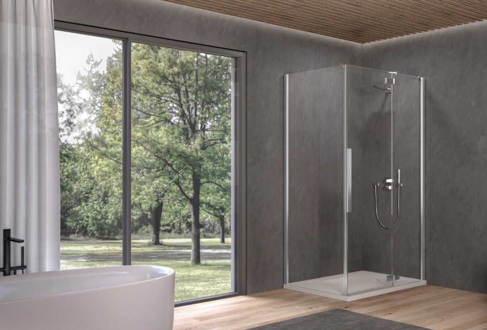 Tuš Kabina | Kolpa San - Polaris - Fold Wall - Silver Ram - 100