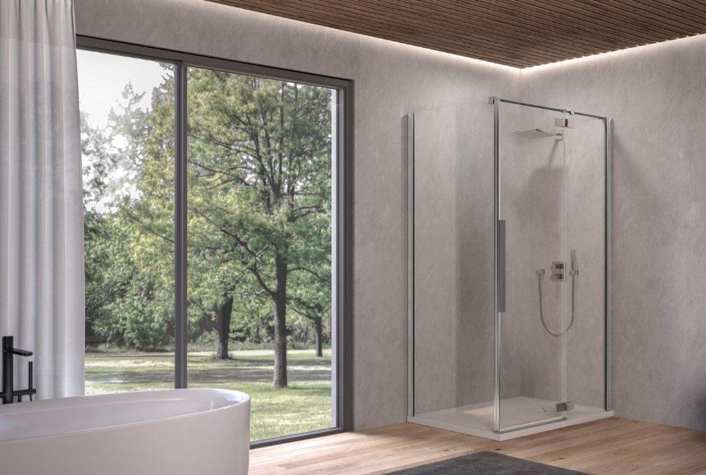 Tuš Kabina | Kolpa San - Polaris - Fold Door - Silver Ram - 100 - Desna ili Leva