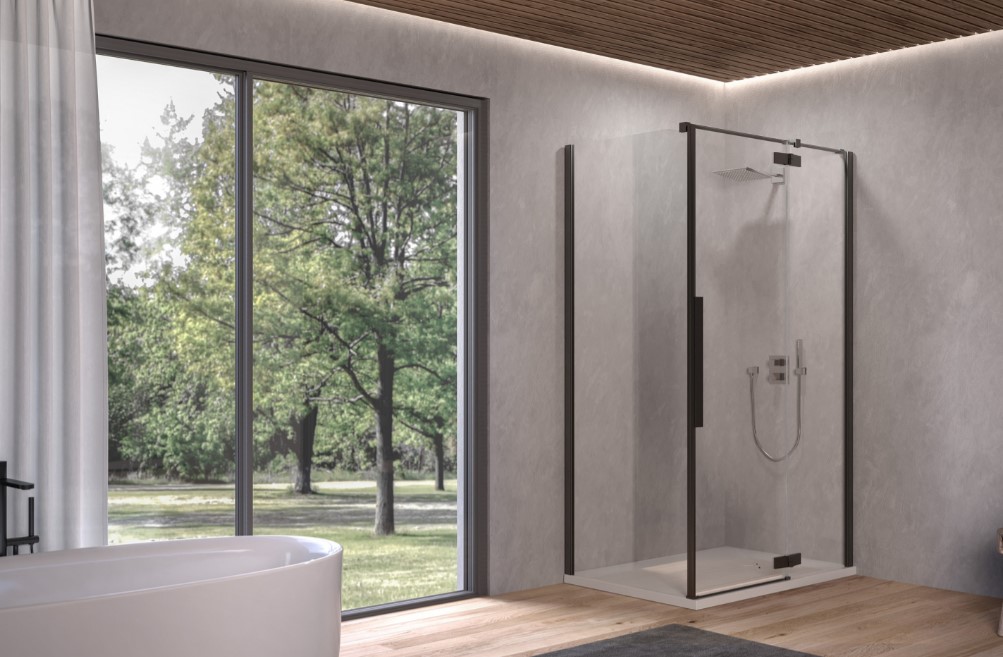 Tuš Kabina | Kolpa San - Polaris - Fold Door - Black Ram - 100 - Leva ili Desna