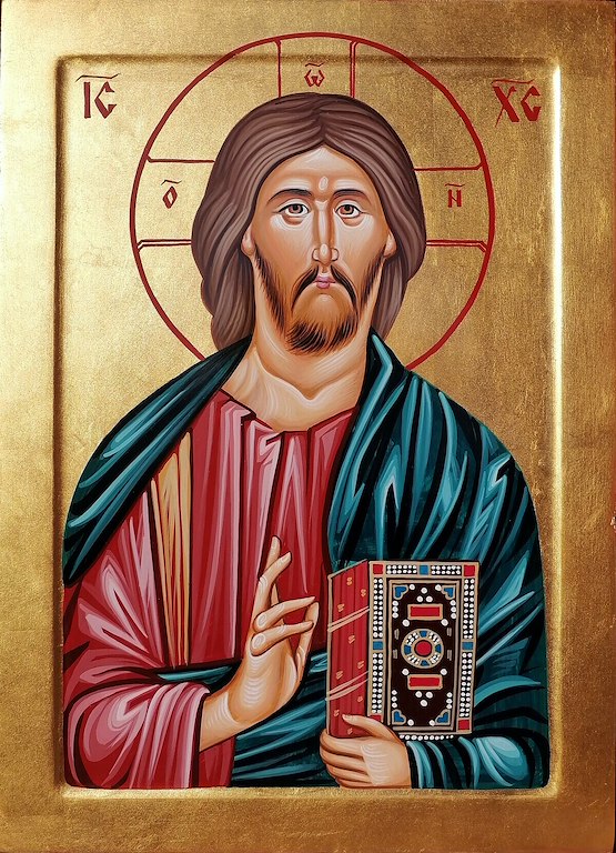 Ikona - "Gospod Isus Hristos", dimenzije 26x36 cm.