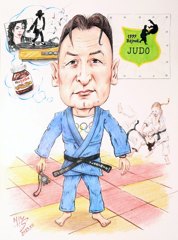 DZUDO TRENER - PORTRET KARIKATURA