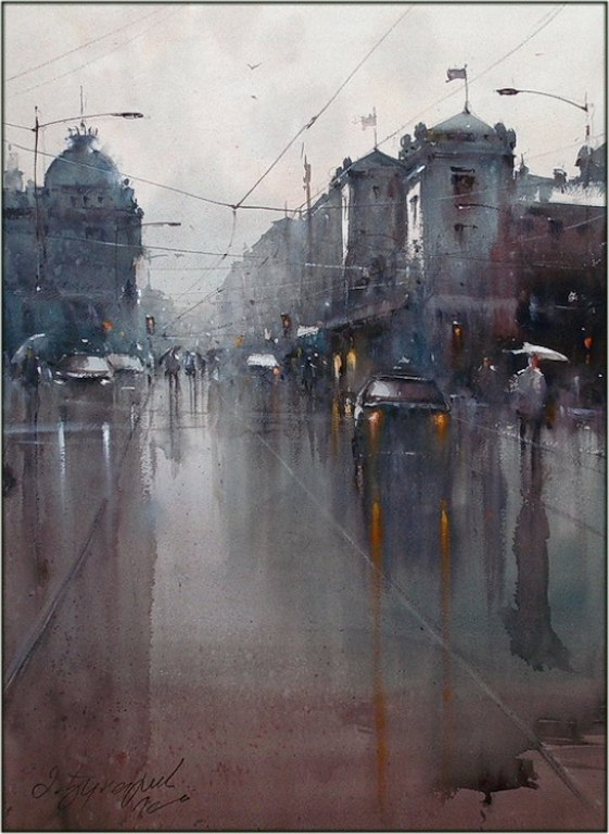 Beograd - Narodni muzej, kišni dan