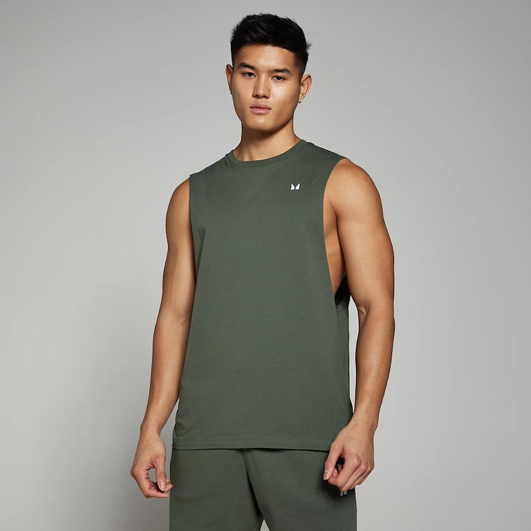 MP Men's Rest Day Drop Armhole Tank Top − muška majica bez rukava − sivozelena