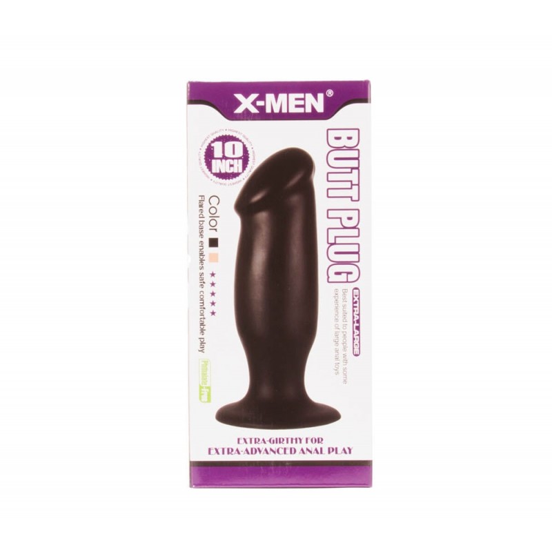 X-MEN 10 inch Butt Plug Black, XMEN000011 / 6948