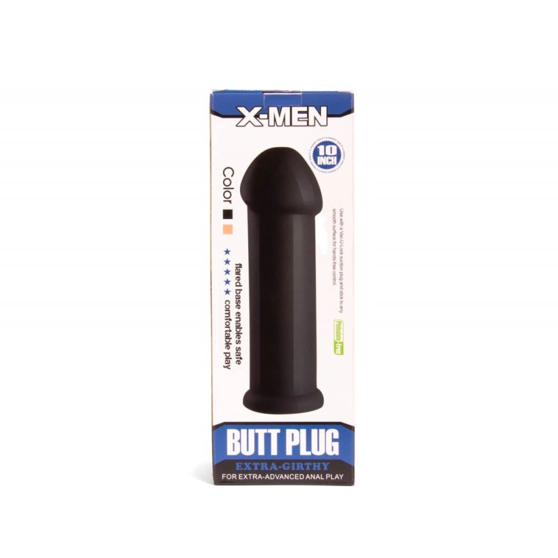 X-MEN 10 inch Butt Plug Black, XMEN000014 / 7369