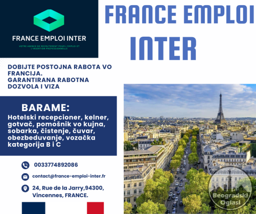 Rad u hotelu u Francuskoj - Garantovana radna dozvola