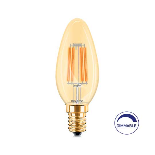 SIJA.E14 4W/2200K LED C35 AMB DIMABILNA BRAYTRON BB36-60410