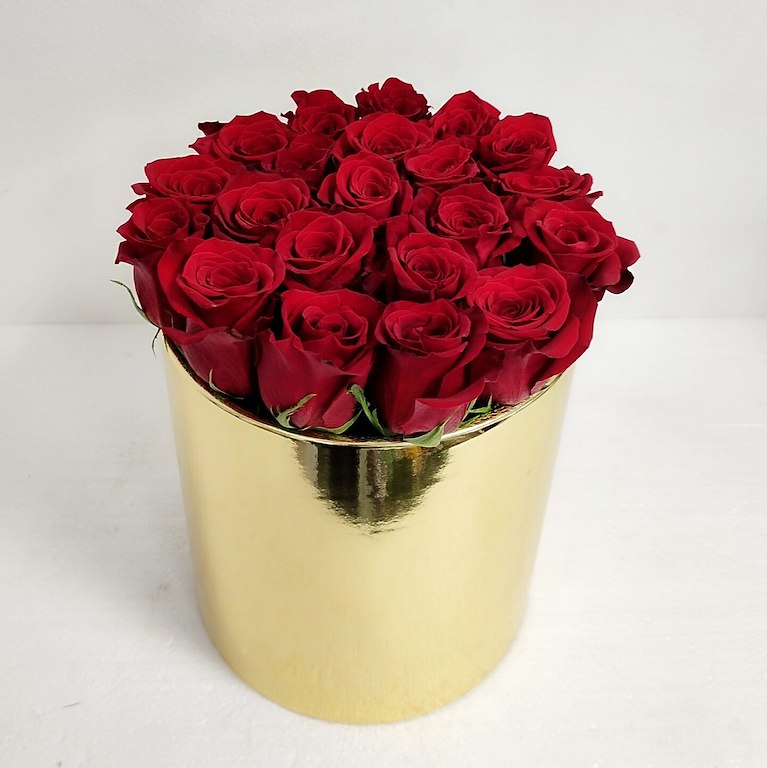 Veliki zlatni box – 21 ekvadorska ruža