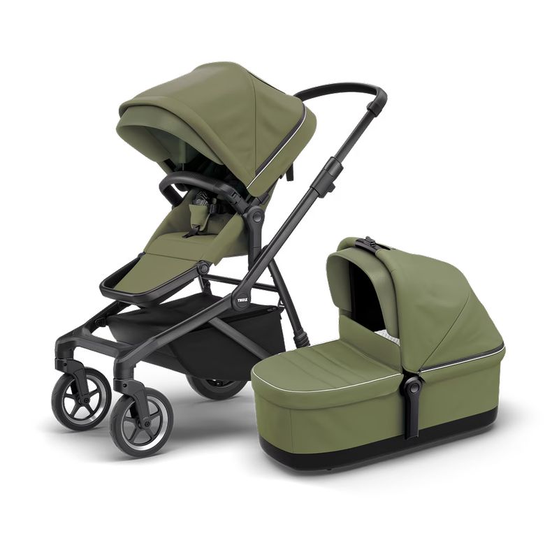 THULE Sleek Dečija kolica + kolevka - Soft Green