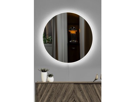 HANAH HOME OGLEDALO SA LED OSVETLJENJEM ROUND DIAMETER: 40 CM WHITE