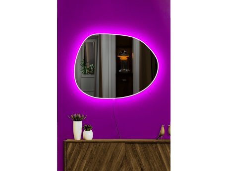 HANAH HOME OGLEDALO SA LED OSVETLJENJEM PIAGO PINK