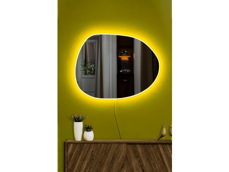 HANAH HOME OGLEDALO SA LED OSVETLJENJEM PIAGO YELLOW