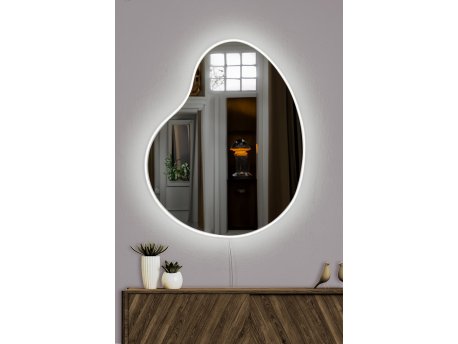 HANAH HOME OGLEDALO SA LED OSVETLJENJEM GLENIA WHITE