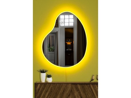 HANAH HOME OGLEDALO SA LED OSVETLJENJEM GLENIA YELLOW