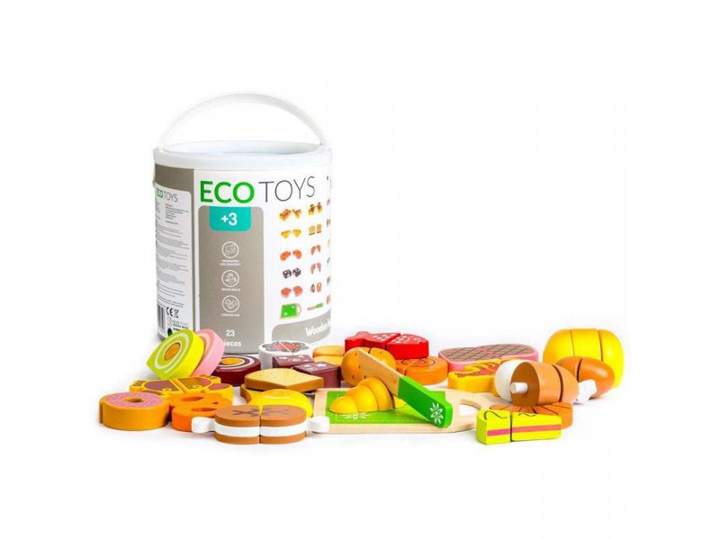 ECO TOYS DRVENE NAMIRNICE ZA SECKANJE 23 DELA