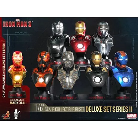 SIDESHOW TOYS FIGURA IRON MAN 3 BUSTS 1/6 11 CM DELUXE SET SERIES 2 022885 CENA