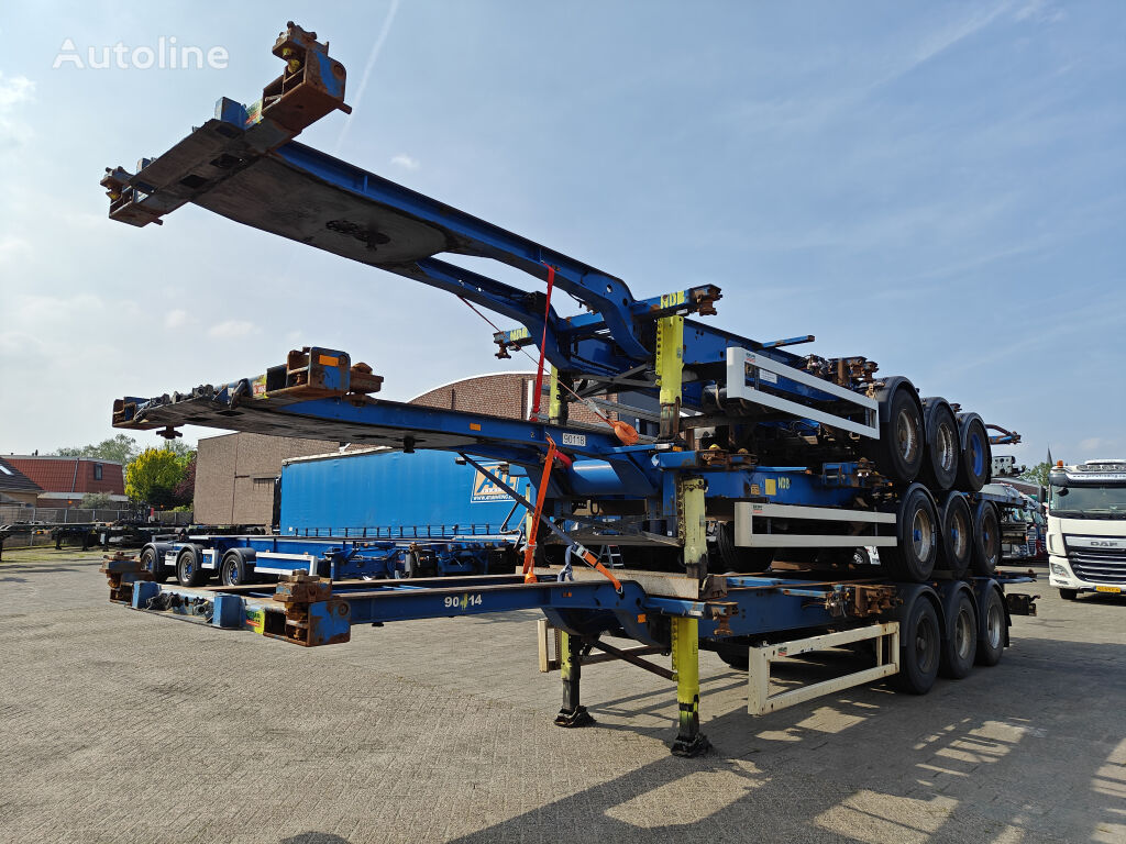 Krone SD 3-Assen BPW - DrumBrakes - 4700KG - All Connections - Package poluprikolica za prevoz kontejnera