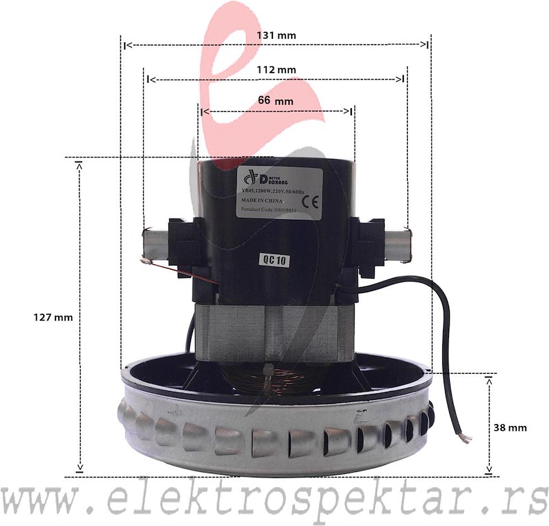 MOTOR USISIVAČA HWX120 1200W 1 ELISA 0306156 0302589