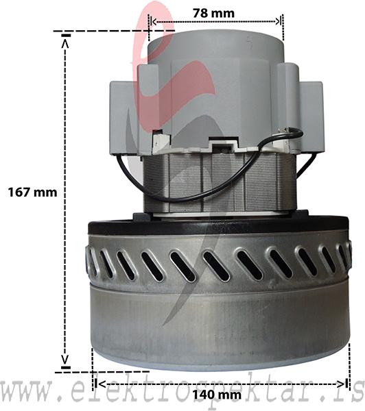 MOTOR USISIVAČA 1000W 2 ELISA 0302538