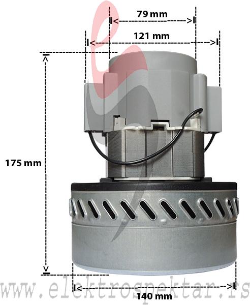 MOTOR USISIVAČA NA VODU 2 ELISE 1200W 0302528