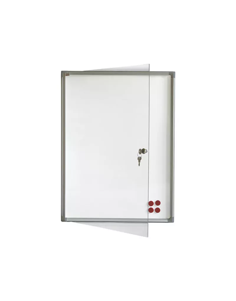 Tabla oglasna 2x3 GS44 bela magnetna sa vratima i ključem 4xA4 / 51X68