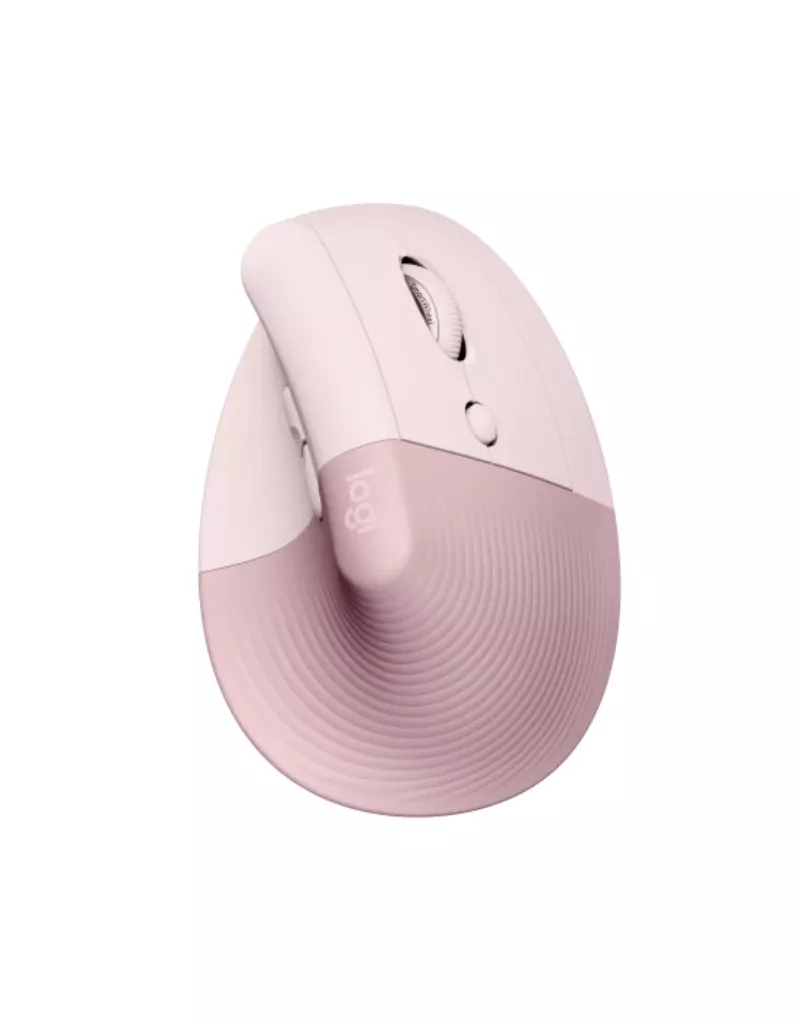 LOGITECH Lift Vertical Ergonomic Wireless miš roze