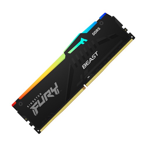 Kingston 32GB (1x32GB) DDR5 6400MT/s CL32 FURY Beast Black RGB XMP DIMM memorija | KF564C32BBA-32