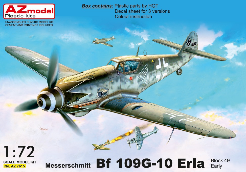 AZ MODEL 1/72 Messerschmitt Bf-109G-10 Erla Block 49 Early