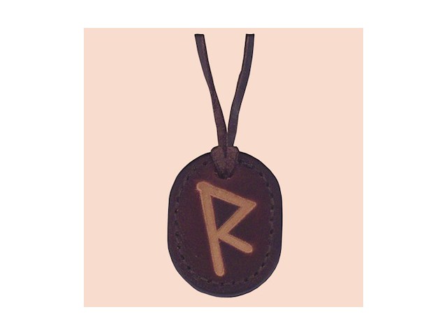Kožna ogrlica runa amulet Raido