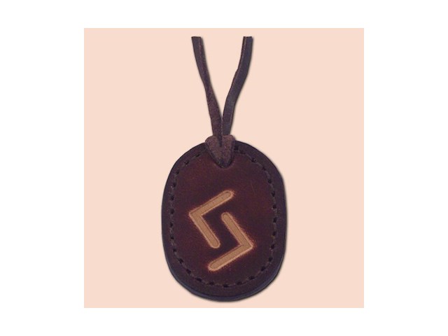 Kožna ogrlica runa amulet Jera