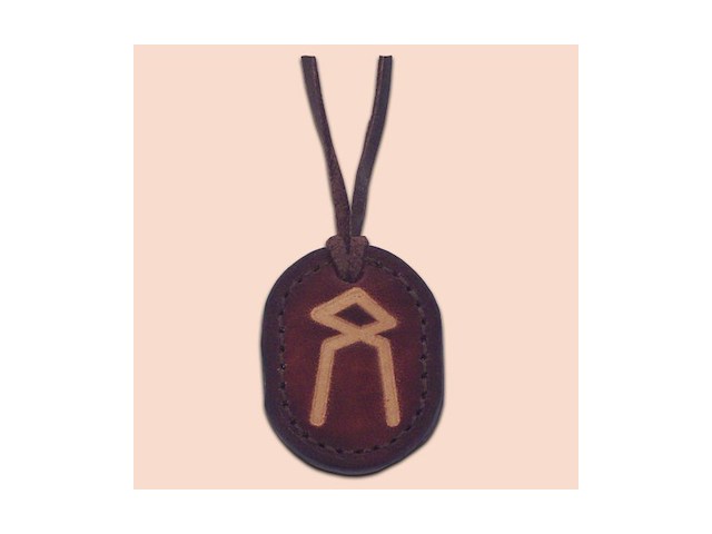 Kožna ogrlica runa amulet Othila