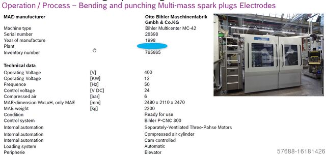 Punching & bending mašina
BIHLER MulticenterMC-42