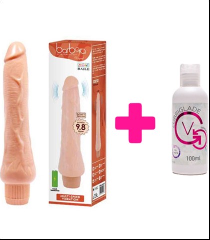 Realisticni vibrator "soft skin" + lubirkant