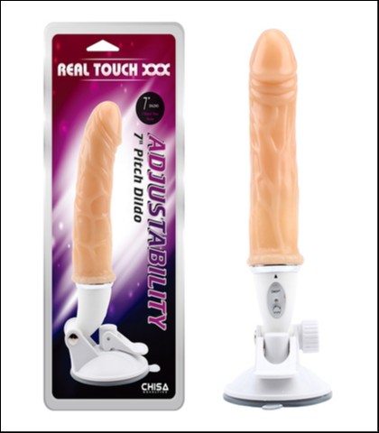 Vibro dildo sa podesivim postoljem - 18cm