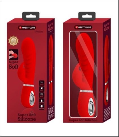 Silikonski vibrator prescott - red