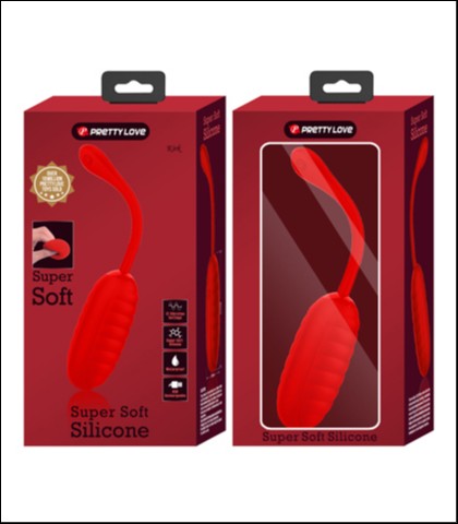 Mekano silikonsko vibro jaje kirk red