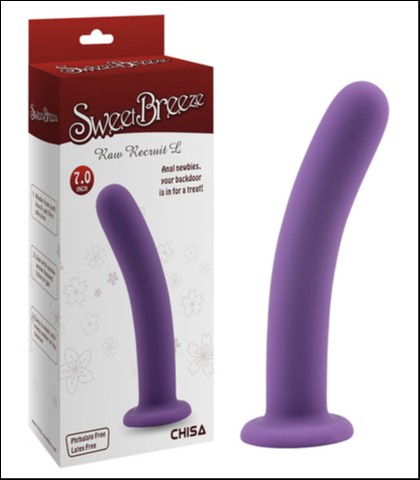 Ljubicasti silikonski dildo bez testisa