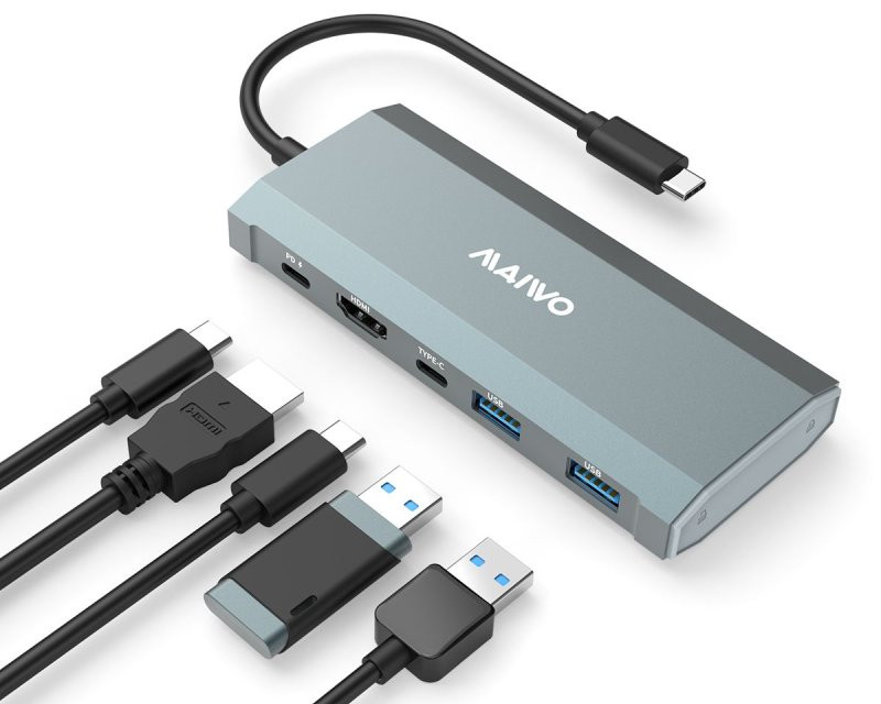 MAIWO - USB 3.2 Gen2 x 1 Tip-C 6 u 1 SATA &PCIe NvMe M.2 Kućište sa HDMI/PD/USB , KH1001