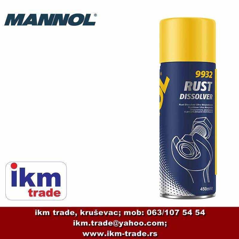 Mannol RUST DISSOLVER 9932 – sprej za uklanjanje rđe 450ml