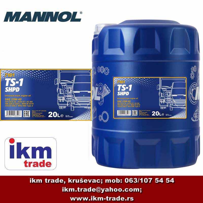 MANNOL TS-1 SHPD ulje 15W40 20L