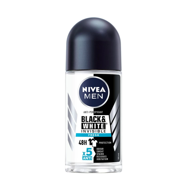 NIVEA ROLL-ON MEN 50ML BLACK&WHITE INVISIBLE FRESH 85970